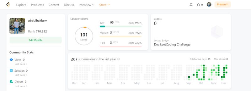 Abdul Hakeem on LinkedIn: #codingmilestone #leetcode #programming Abdul Hakeem on LinkedIn: #codingmilestone #leetcode #programming