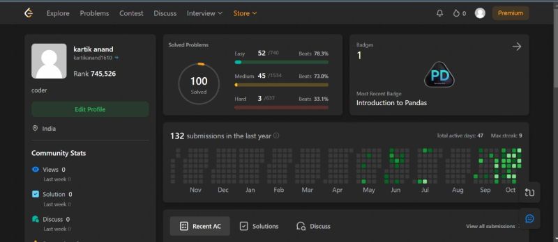 kartik ANAND on LinkedIn: #leetcode #coding #100problemssolved # ... kartik ANAND on LinkedIn: #leetcode #coding #100problemssolved # ...
