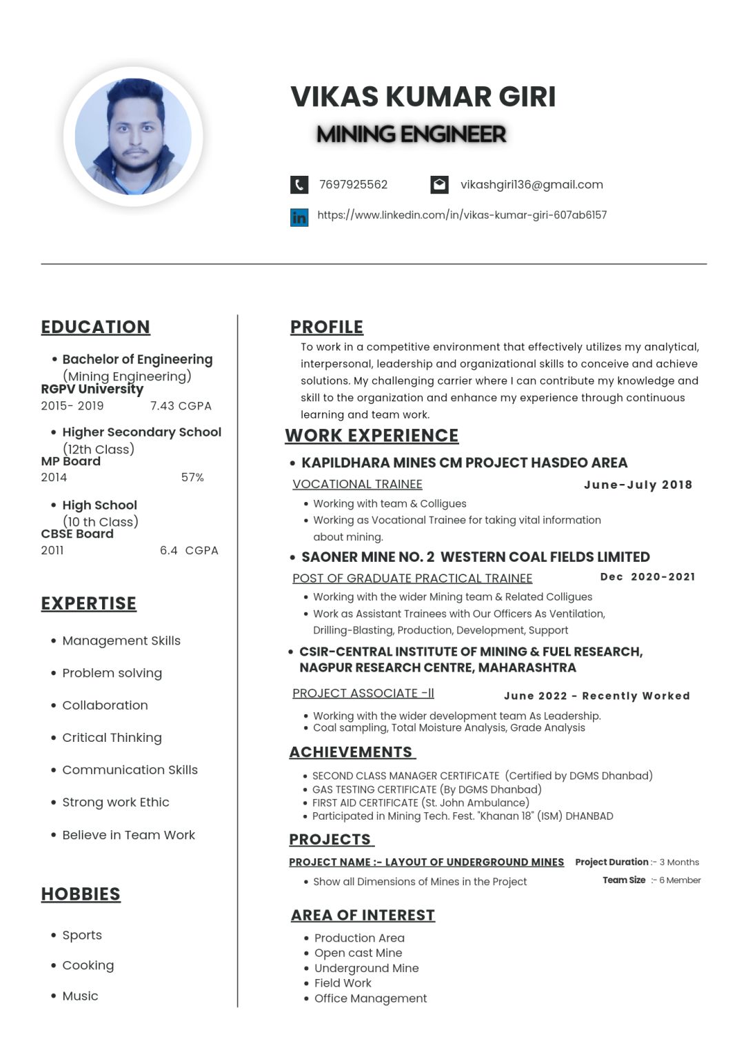vikas kumar Giri on LinkedIn: Hi Connections.... Open to Work In Mining ... vikas kumar Giri on LinkedIn: Hi Connections.... Open to Work In Mining ...