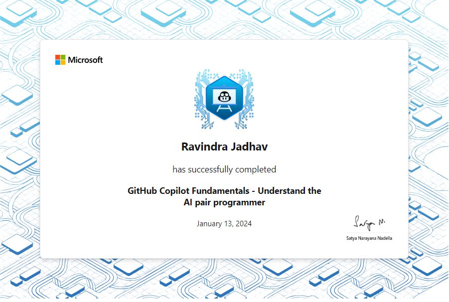 Ravindra Jadhav on LinkedIn: Today I earned my Ravindra Jadhav on LinkedIn: Today I earned my