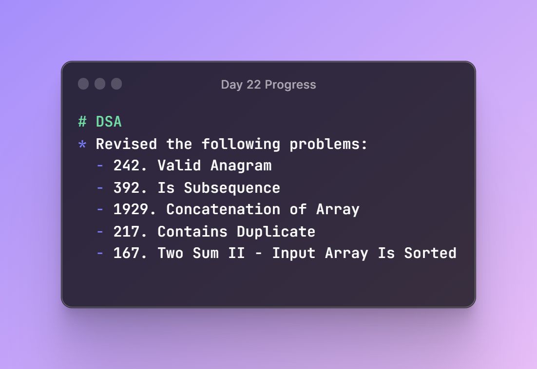 Parth Maru on LinkedIn: 馃幆Day 22 Progress Just another DSA revision day ... Parth Maru on LinkedIn: 馃幆Day 22 Progress Just another DSA revision day ...