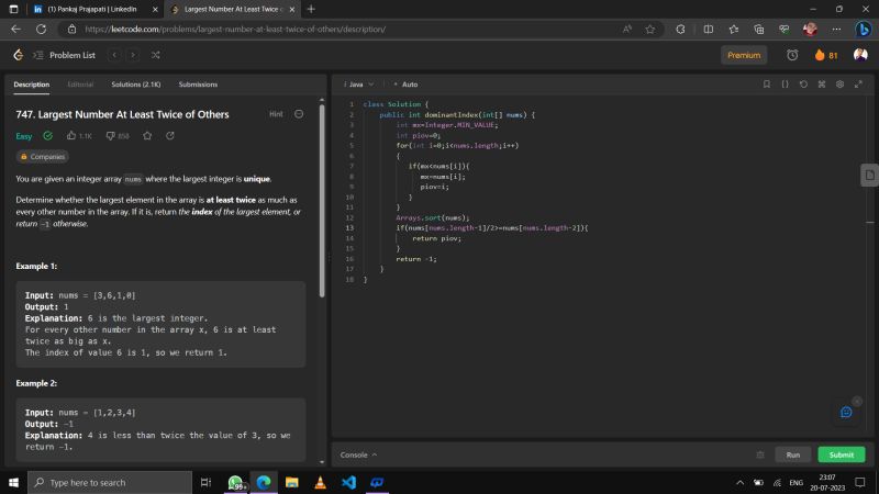 Pankaj Prajapati on LinkedIn: #500daysofcodechallenge #leetcode # ... Pankaj Prajapati on LinkedIn: #500daysofcodechallenge #leetcode # ...