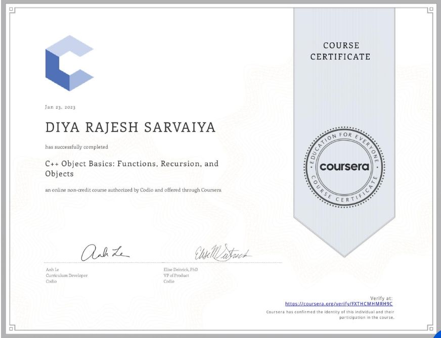 Diya Sarvaiya on LinkedIn: #cplusplus #programming # ... Diya Sarvaiya on LinkedIn: #cplusplus #programming # ...