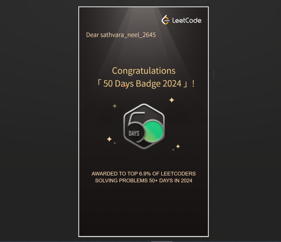 Sathvara Neel on LinkedIn: #coding #leetcode #continuouslearning # ... Sathvara Neel on LinkedIn: #coding #leetcode #continuouslearning # ...
