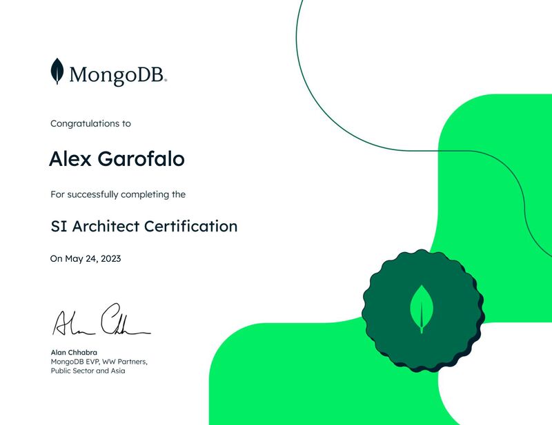 Alex Garofalo on LinkedIn: #nosql #mongodb Alex Garofalo on LinkedIn: #nosql #mongodb