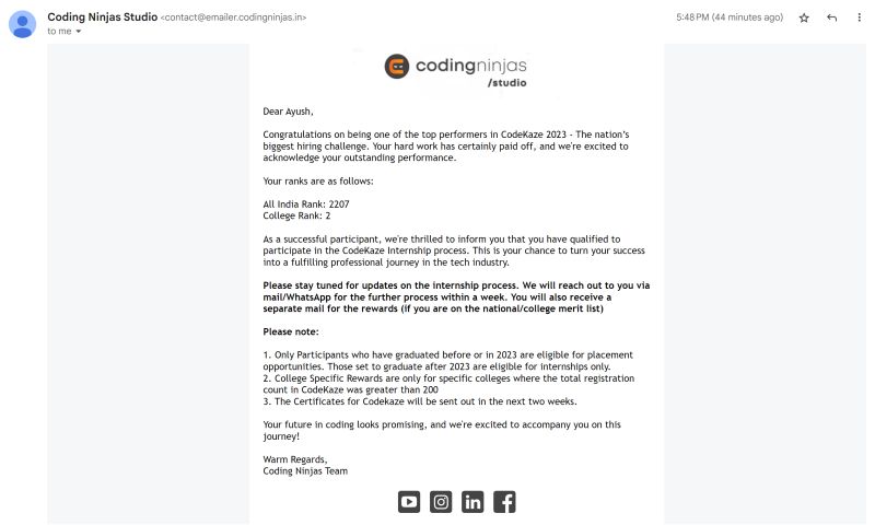 Ayush Mishra on LinkedIn: #codekaze #codingninjas #coding #grateful ... Ayush Mishra on LinkedIn: #codekaze #codingninjas #coding #grateful ...