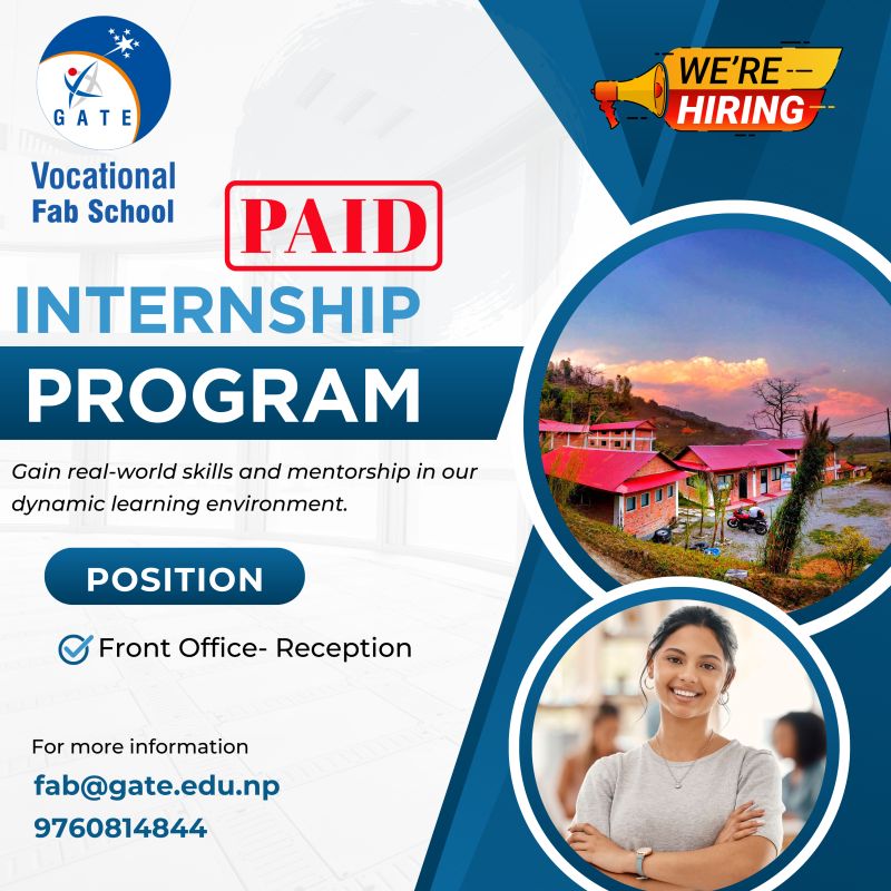 Bibek Poudel on LinkedIn: Paid Internship available at GATE Vocational ... Bibek Poudel on LinkedIn: Paid Internship available at GATE Vocational ...