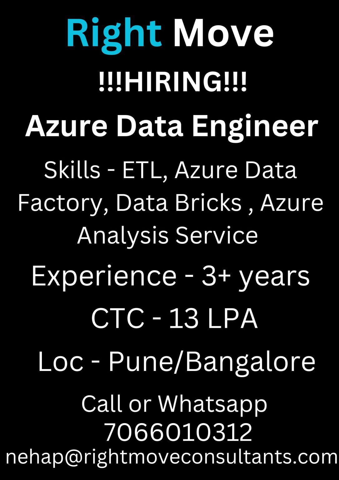 Neha P on LinkedIn: #hiring #etl #sql #azuredataengineer #databrick # ... Neha P on LinkedIn: #hiring #etl #sql #azuredataengineer #databrick # ...