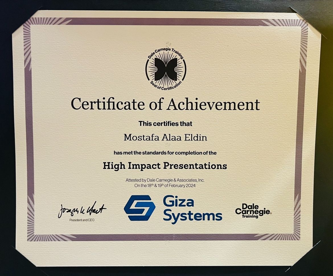 Mostafa Alaa ELdin on LinkedIn: #high_impact_presentations Mostafa Alaa ELdin on LinkedIn: #high_impact_presentations
