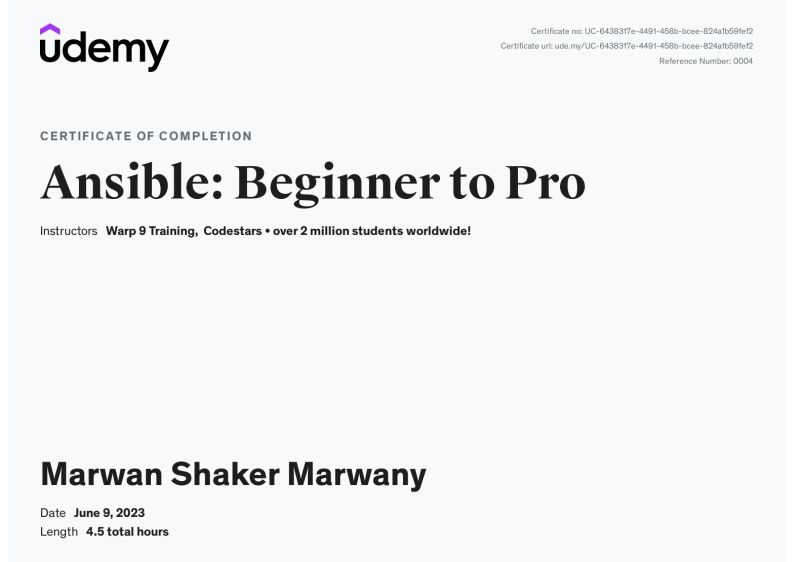 Marwan Sayed on LinkedIn: #udemycourse #udemy #ansible #devops Marwan Sayed on LinkedIn: #udemycourse #udemy #ansible #devops