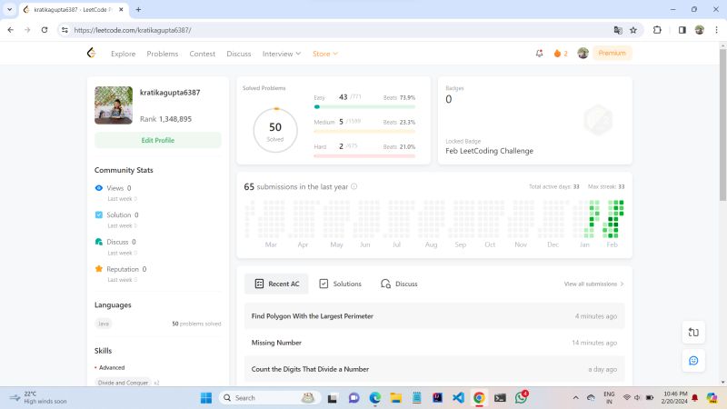 Kratika Gupta on LinkedIn: #leetcode #leetcodestreak Kratika Gupta on LinkedIn: #leetcode #leetcodestreak
