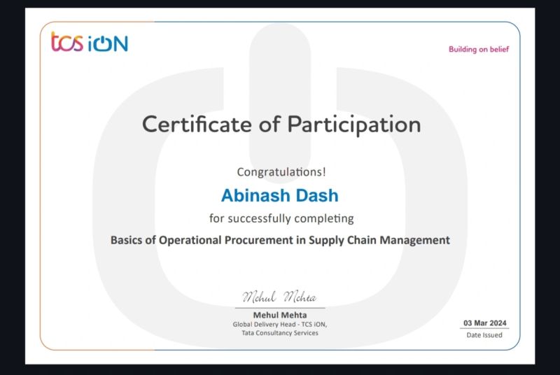 ABINASH DASH on LinkedIn: #tcsion #tata ABINASH DASH on LinkedIn: #tcsion #tata