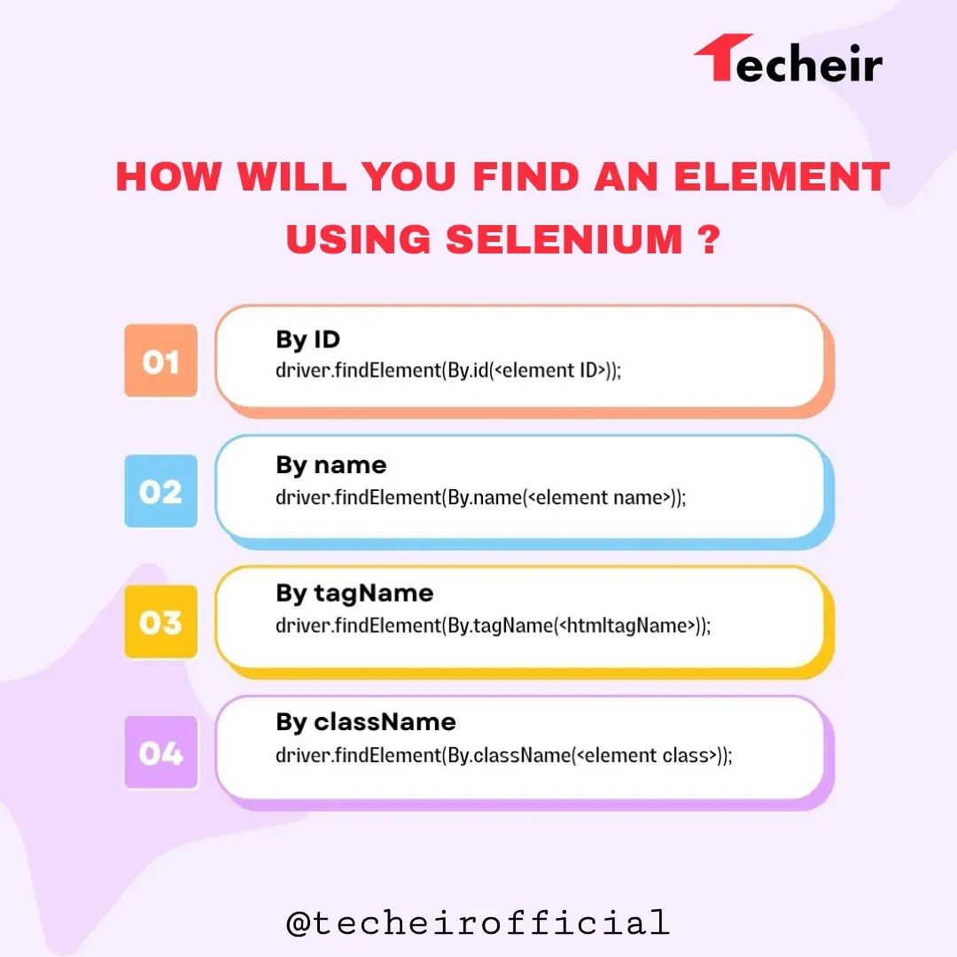 Techeir on LinkedIn: #selenium #softwaretesting #techeir # ... Techeir on LinkedIn: #selenium #softwaretesting #techeir # ...
