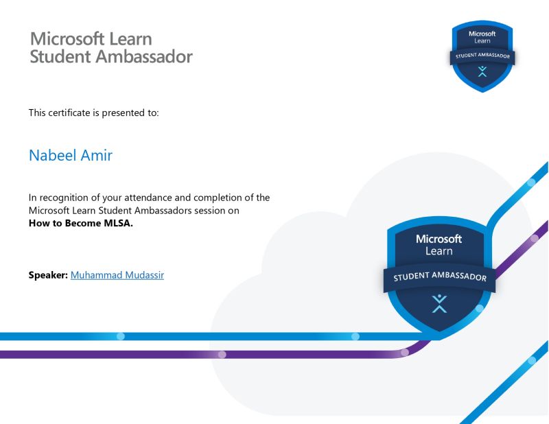 Nabeel Amir on LinkedIn: #microsoftlearn #studentambassador #mlsa # ... Nabeel Amir on LinkedIn: #microsoftlearn #studentambassador #mlsa # ...