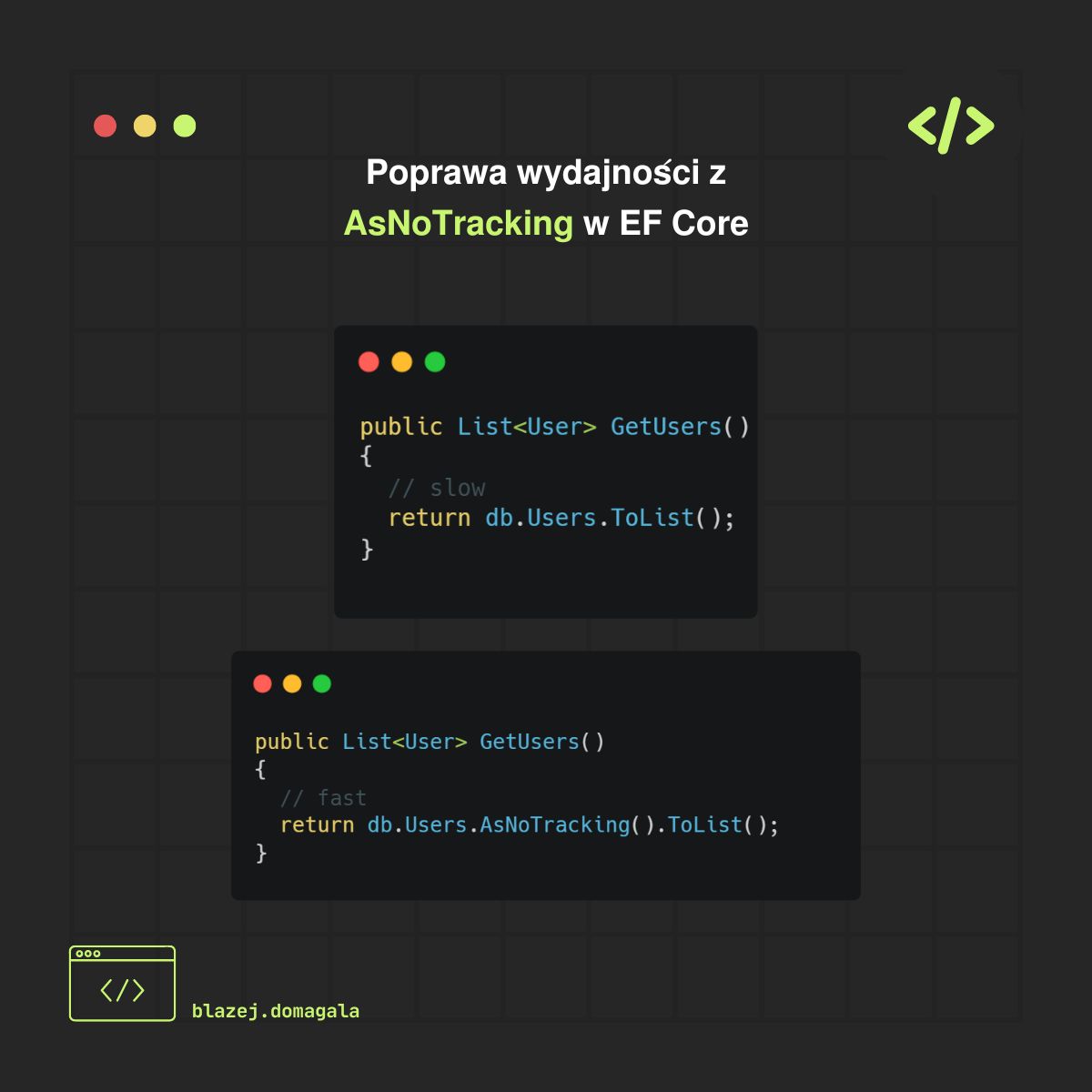 Błażej Domagała na LinkedIn: #csharp #dotnet #programming #cleancode # ... Błażej Domagała na LinkedIn: #csharp #dotnet #programming #cleancode # ...