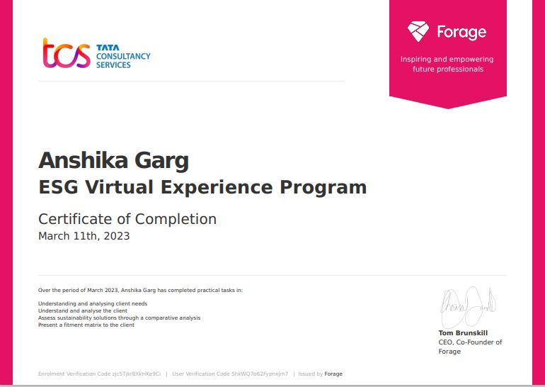 Anshika Garg on LinkedIn: #tcs #virtual #certificate #forage Anshika Garg on LinkedIn: #tcs #virtual #certificate #forage