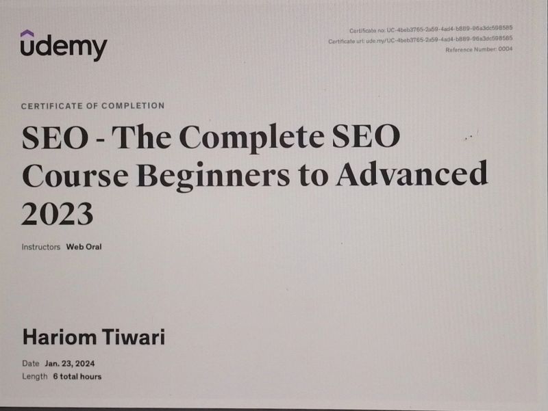 Hariom Tiwari on LinkedIn: I’m happy to share that I’ve obtained a new ... Hariom Tiwari on LinkedIn: I’m happy to share that I’ve obtained a new ...