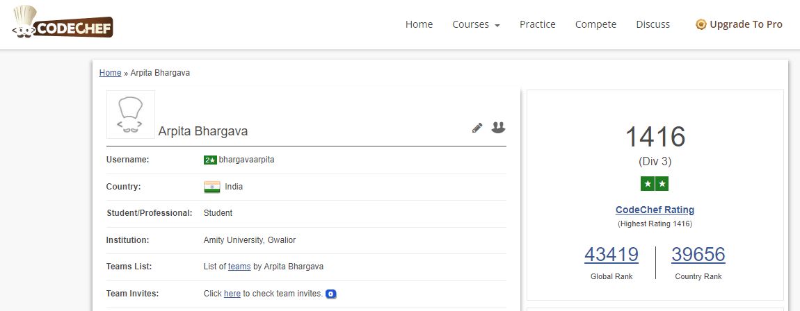 Arpita Bhargava on LinkedIn: #codechef #problemsolver #programming # ... Arpita Bhargava on LinkedIn: #codechef #problemsolver #programming # ...