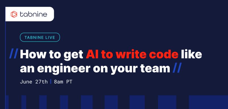 Tabnine on LinkedIn: #livesession #programming #softwaredevelopment #ai ... Tabnine on LinkedIn: #livesession #programming #softwaredevelopment #ai ...