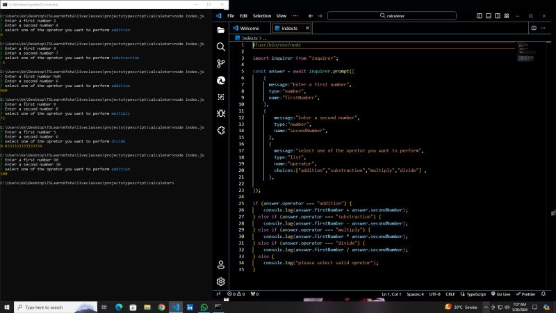 Afshan Farooq on LinkedIn: #typescript #inquirer #programming # ... Afshan Farooq on LinkedIn: #typescript #inquirer #programming # ...