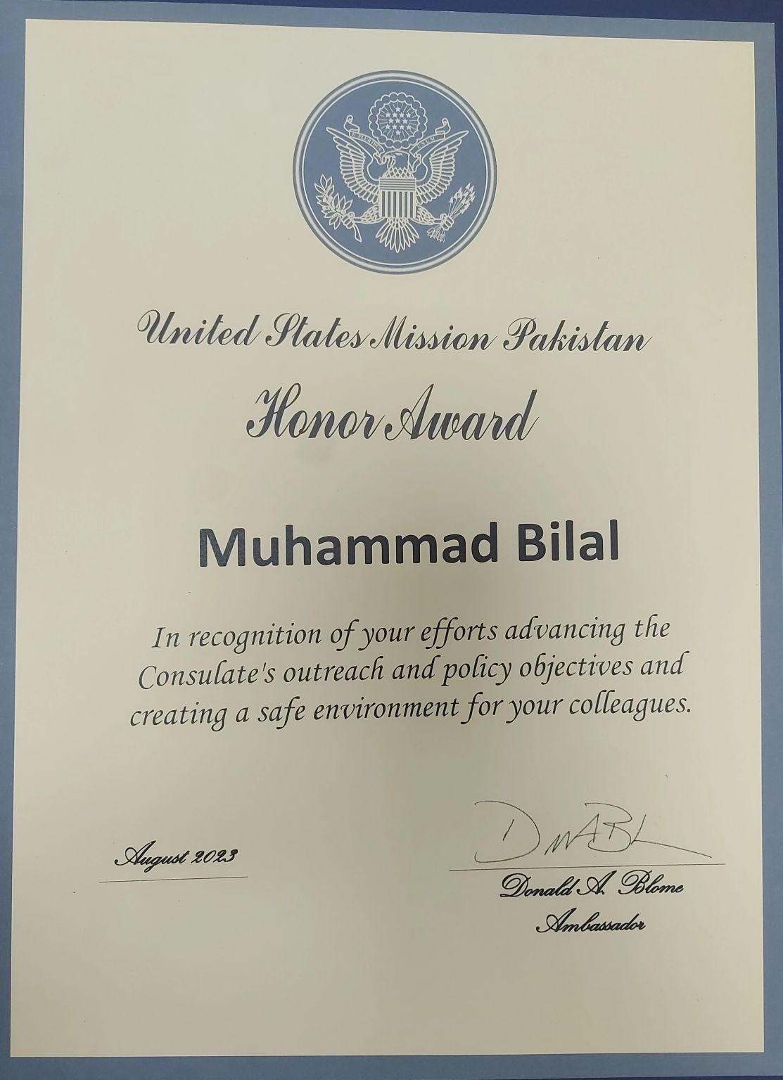 Muhammad Bilal Rao on LinkedIn: Awarded. Muhammad Bilal Rao on LinkedIn: Awarded.