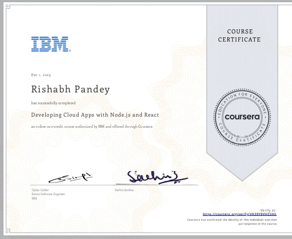 Rishabh pandey on LinkedIn: #nodejs #react #cloudcomputing #appdevelopment Rishabh pandey on LinkedIn: #nodejs #react #cloudcomputing #appdevelopment
