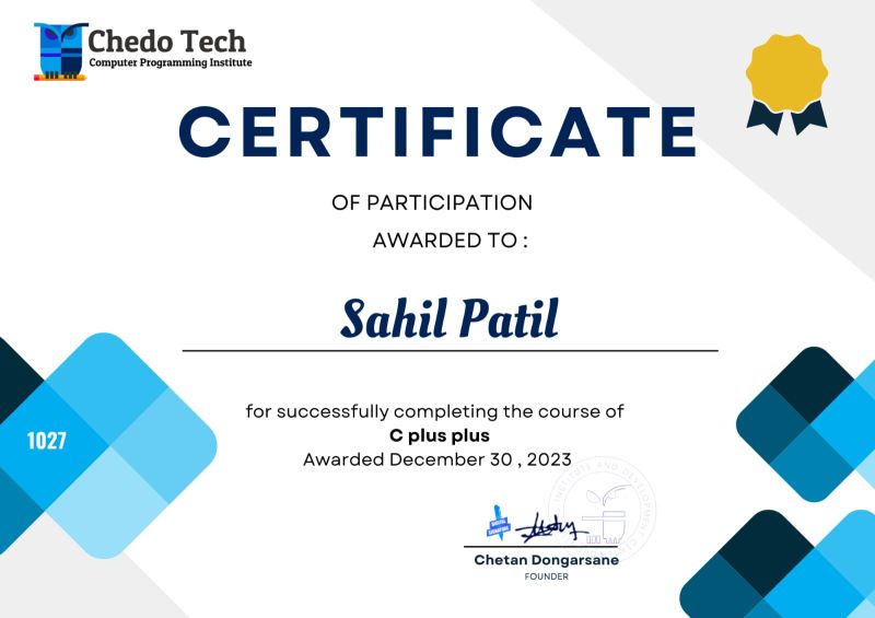 Sahil Patil on LinkedIn: #cplusplus #chedotech #programming # ... Sahil Patil on LinkedIn: #cplusplus #chedotech #programming # ...