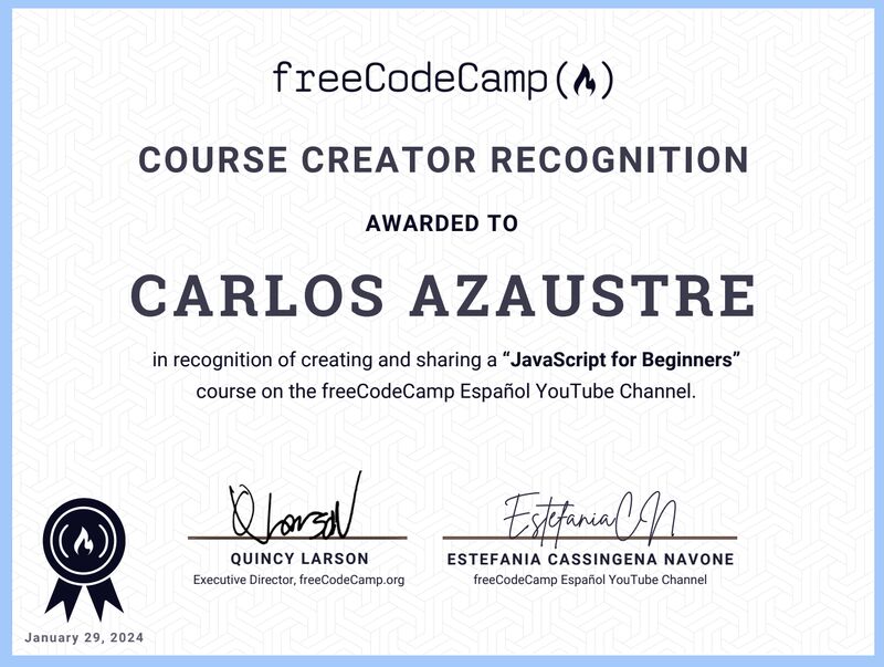 Carlos Azaustre en LinkedIn: #javascript Carlos Azaustre en LinkedIn: #javascript
