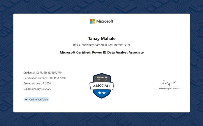 Tanay Mahale on LinkedIn: Excited to share that I've earned my ... Tanay Mahale on LinkedIn: Excited to share that I've earned my ...