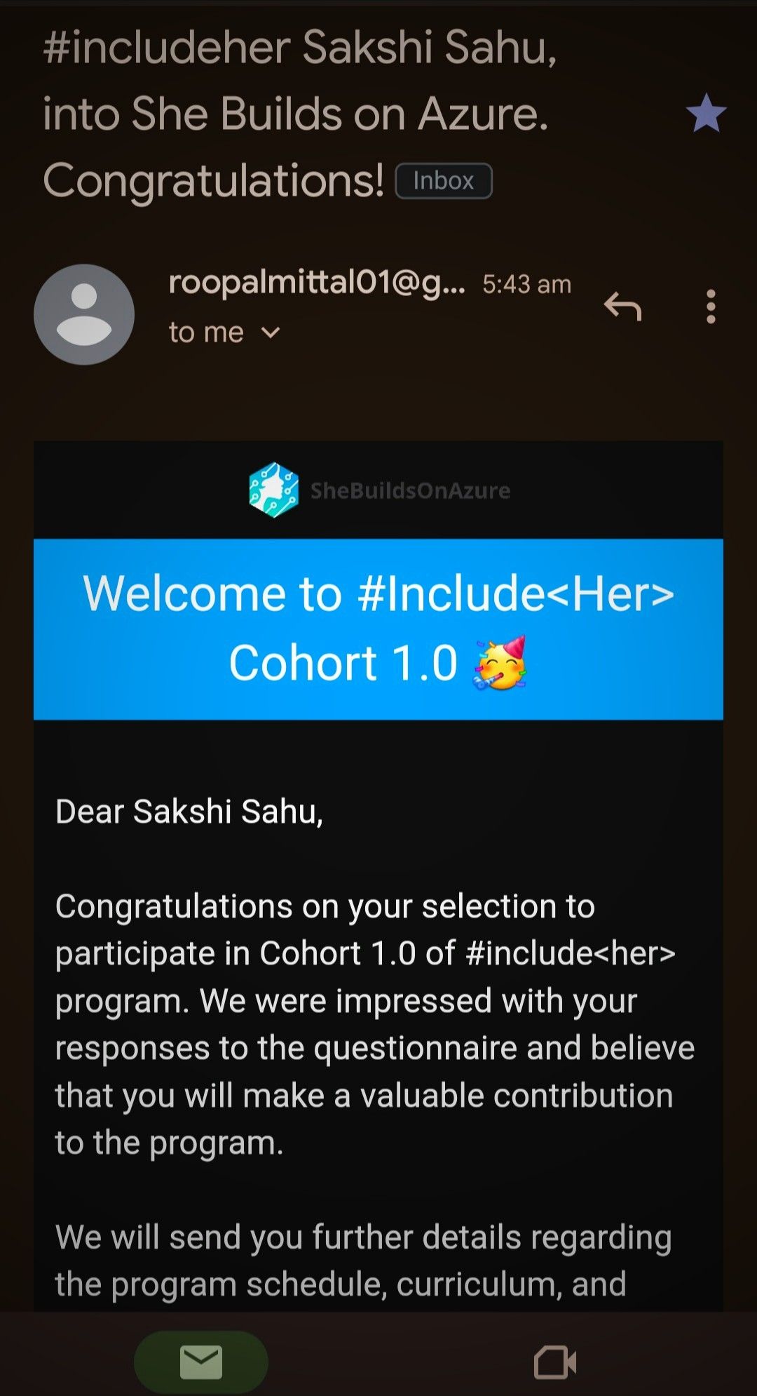 Sakshi Sahu en LinkedIn: #include #shebuildsonazure # ... Sakshi Sahu en LinkedIn: #include #shebuildsonazure # ...