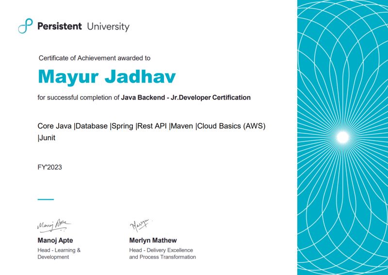 Mayur Jadhav on LinkedIn: #pdea #developer #java #connections # ... Mayur Jadhav on LinkedIn: #pdea #developer #java #connections # ...