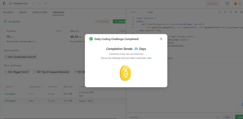 SAGNIK SAHA on LinkedIn: ๐ฏ Daily Coding Challenge of LeetCode ๐DAY 20 ... SAGNIK SAHA on LinkedIn: ๐ฏ Daily Coding Challenge of LeetCode ๐DAY 20 ...