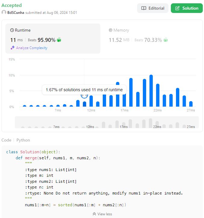 Bruno Cunha on LinkedIn: Day 1 solving problems on the Leetcode ... Bruno Cunha on LinkedIn: Day 1 solving problems on the Leetcode ...