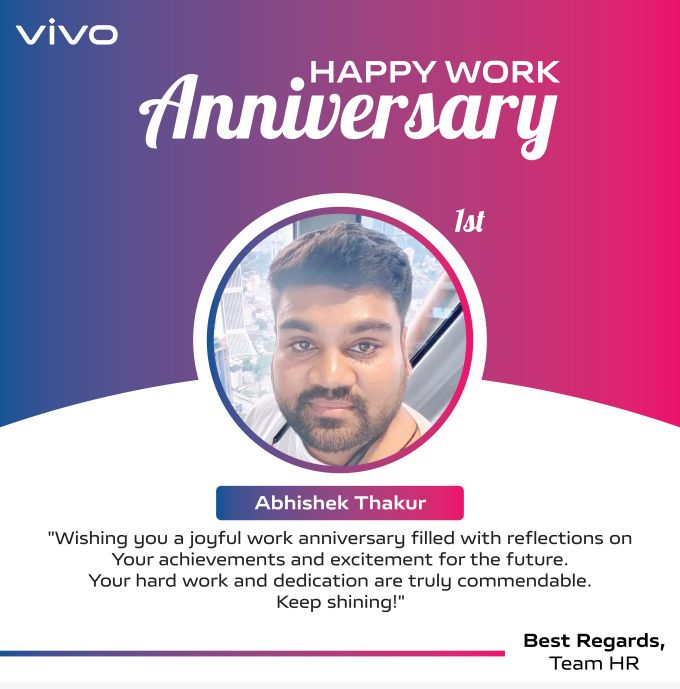 Abhishek Thakur on LinkedIn: Completed an year Journey with vivo India ... Abhishek Thakur on LinkedIn: Completed an year Journey with vivo India ...