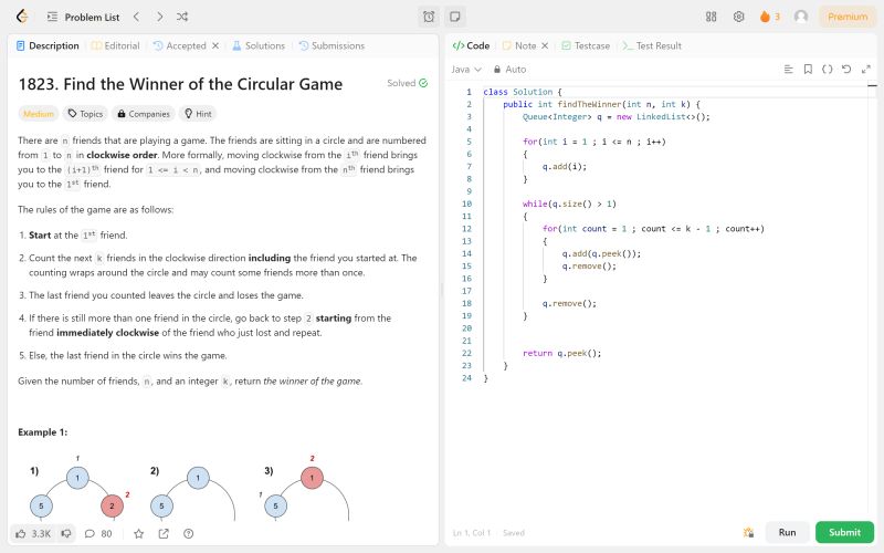 Swaraj Mestry on LinkedIn: #leetcode #josephusproblem #dsa #coding # ... Swaraj Mestry on LinkedIn: #leetcode #josephusproblem #dsa #coding # ...