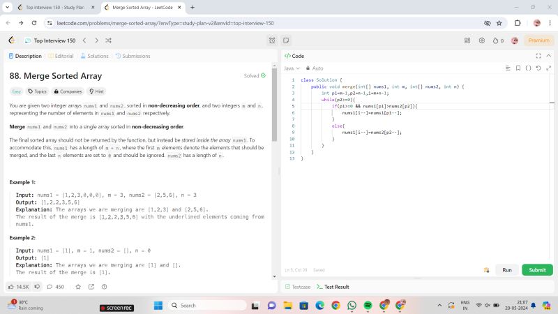 PIRTHIKA P N on LinkedIn: #100daysofcoding #java #leetcode PIRTHIKA P N on LinkedIn: #100daysofcoding #java #leetcode