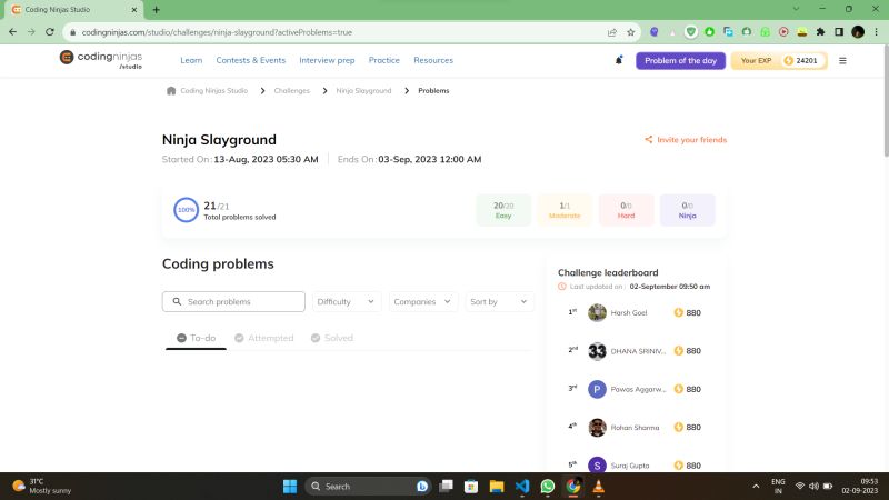 Prafful Patel on LinkedIn: #codingninjasstudio #codingchallenge # ... Prafful Patel on LinkedIn: #codingninjasstudio #codingchallenge # ...
