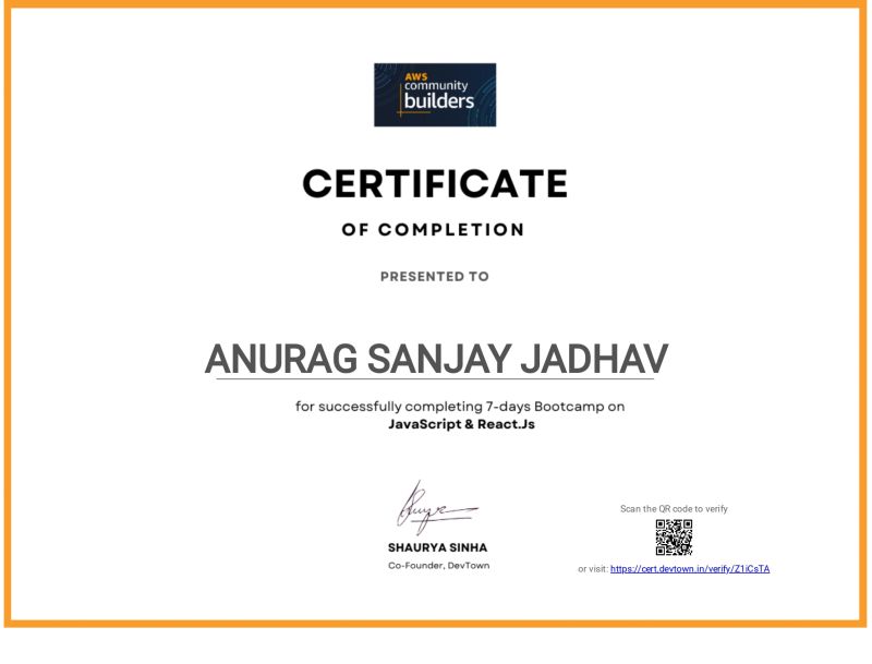 Anurag Jadhav on LinkedIn: DevTown Anurag Jadhav on LinkedIn: DevTown