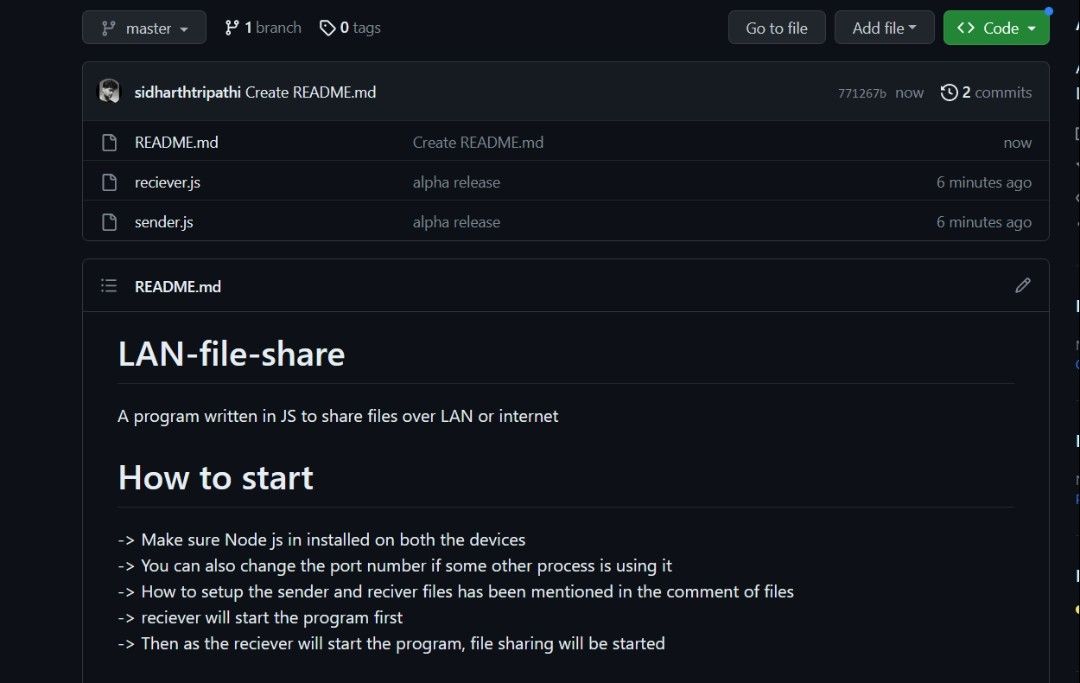 Sidharth Tripathi on LinkedIn: Created this node js program to share ... Sidharth Tripathi on LinkedIn: Created this node js program to share ...