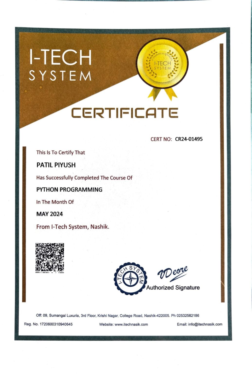 Piyush Patil on LinkedIn: In May 2024, I successfully completed a ... Piyush Patil on LinkedIn: In May 2024, I successfully completed a ...