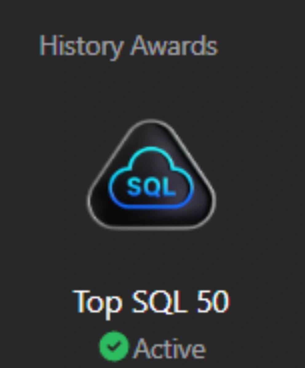 SHIRSATH ADITYA on LinkedIn: #sql #leetcode #datascience SHIRSATH ADITYA on LinkedIn: #sql #leetcode #datascience