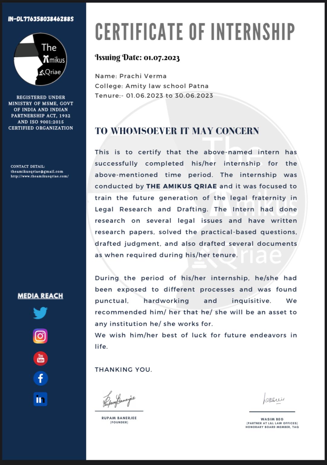 Prachi Verma on LinkedIn: #internship #internshipexperience # ... Prachi Verma on LinkedIn: #internship #internshipexperience # ...