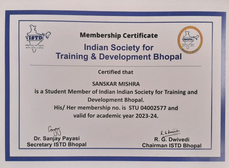 Sanskar Mishra on LinkedIn: #istd #treasurer Sanskar Mishra on LinkedIn: #istd #treasurer