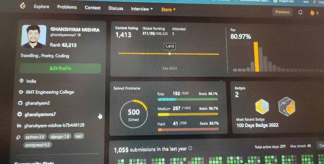 GHANSHYAM MISHRA on LinkedIn: #codinglife #leetcode #leetcodebadges GHANSHYAM MISHRA on LinkedIn: #codinglife #leetcode #leetcodebadges