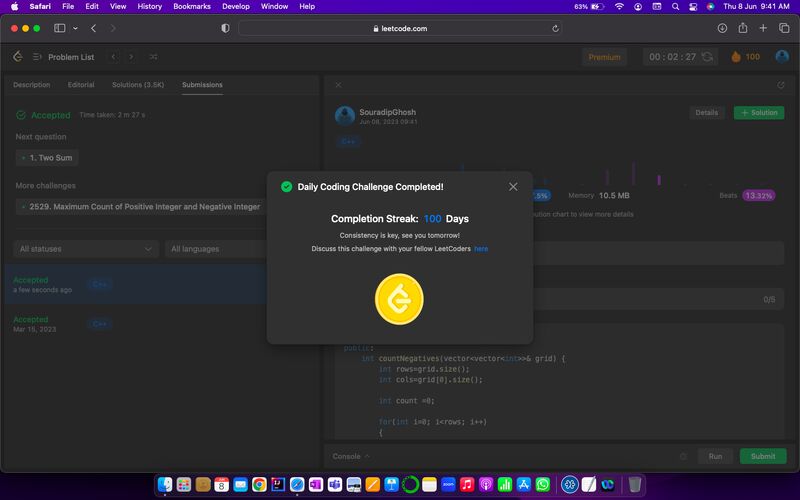 Souradip Ghosh on LinkedIn: #100daysofcodechallenge #cpp #leetcode #dsa Souradip Ghosh on LinkedIn: #100daysofcodechallenge #cpp #leetcode #dsa