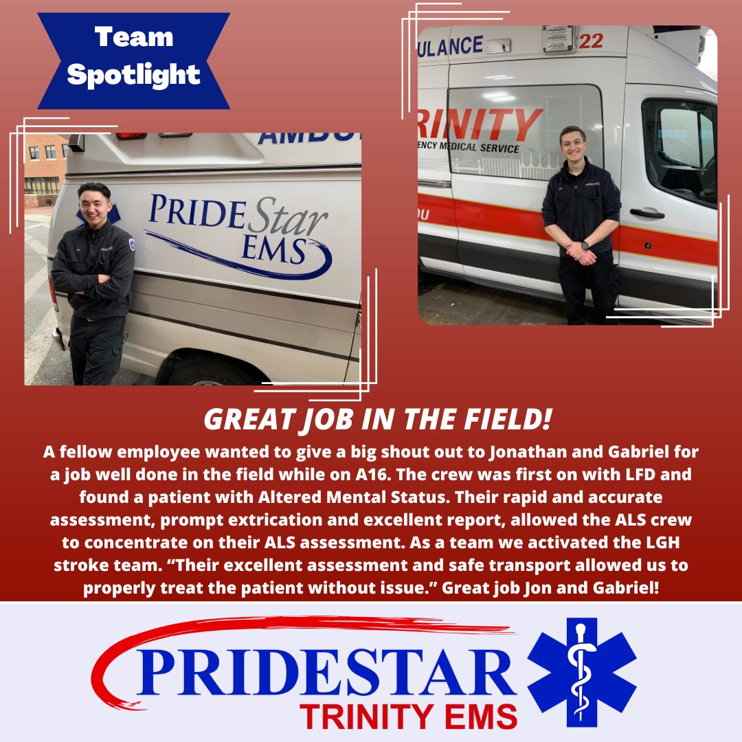Pridestar Trinity EMS on LinkedIn: #emt #ems Pridestar Trinity EMS on LinkedIn: #emt #ems
