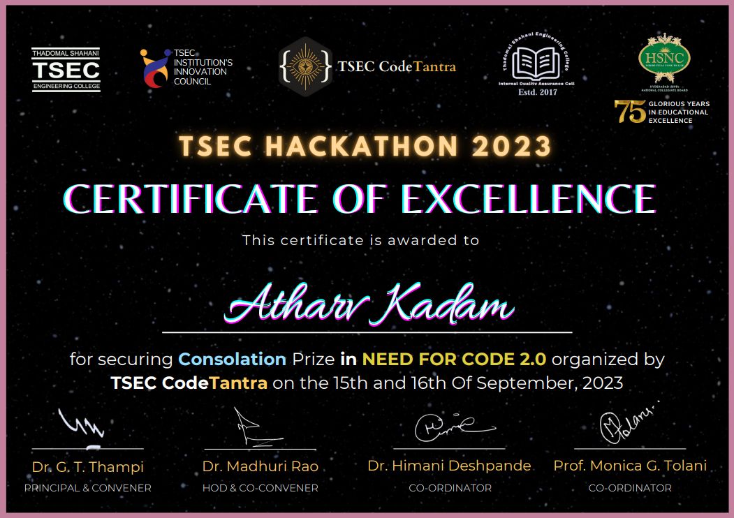 Atharv Kadam on LinkedIn: #hackathon #coding #programming # ... Atharv Kadam on LinkedIn: #hackathon #coding #programming # ...