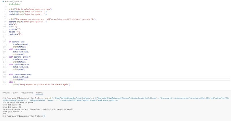 Parth Kurup on LinkedIn: 🎯 Basic Arithmetic: My Python Calculator ... Parth Kurup on LinkedIn: 🎯 Basic Arithmetic: My Python Calculator ...