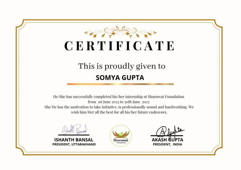 Somya Gupta on LinkedIn: #internshipachievement #professionalgrowth # ... Somya Gupta on LinkedIn: #internshipachievement #professionalgrowth # ...