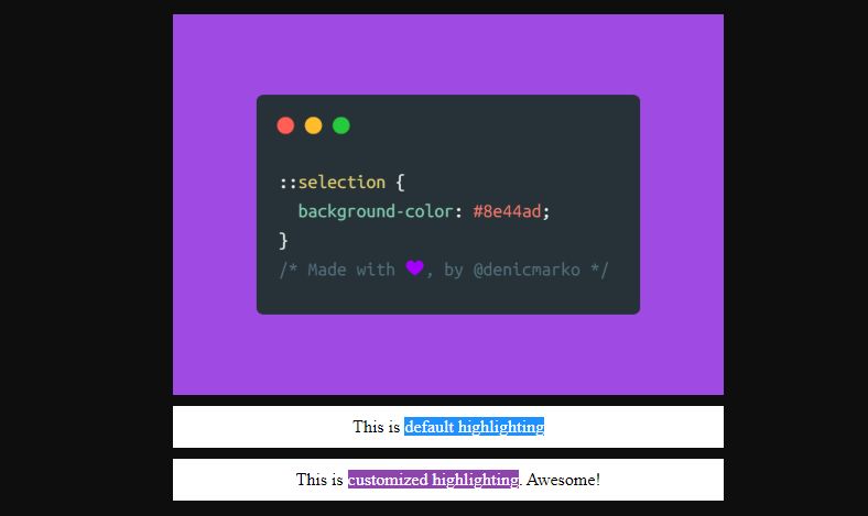 Marko Denic on LinkedIn: CSS tip: The `::selection` CSS pseudo-element ... Marko Denic on LinkedIn: CSS tip: The `::selection` CSS pseudo-element ...